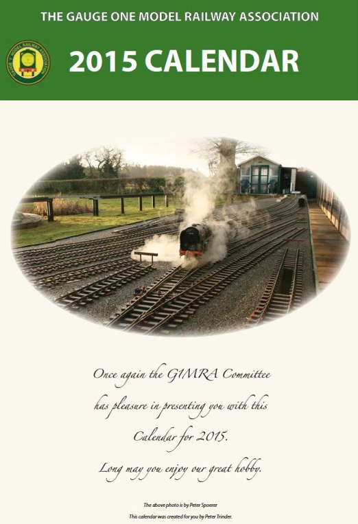 2015 Calendar cover – The Gauge One Model Railway Association